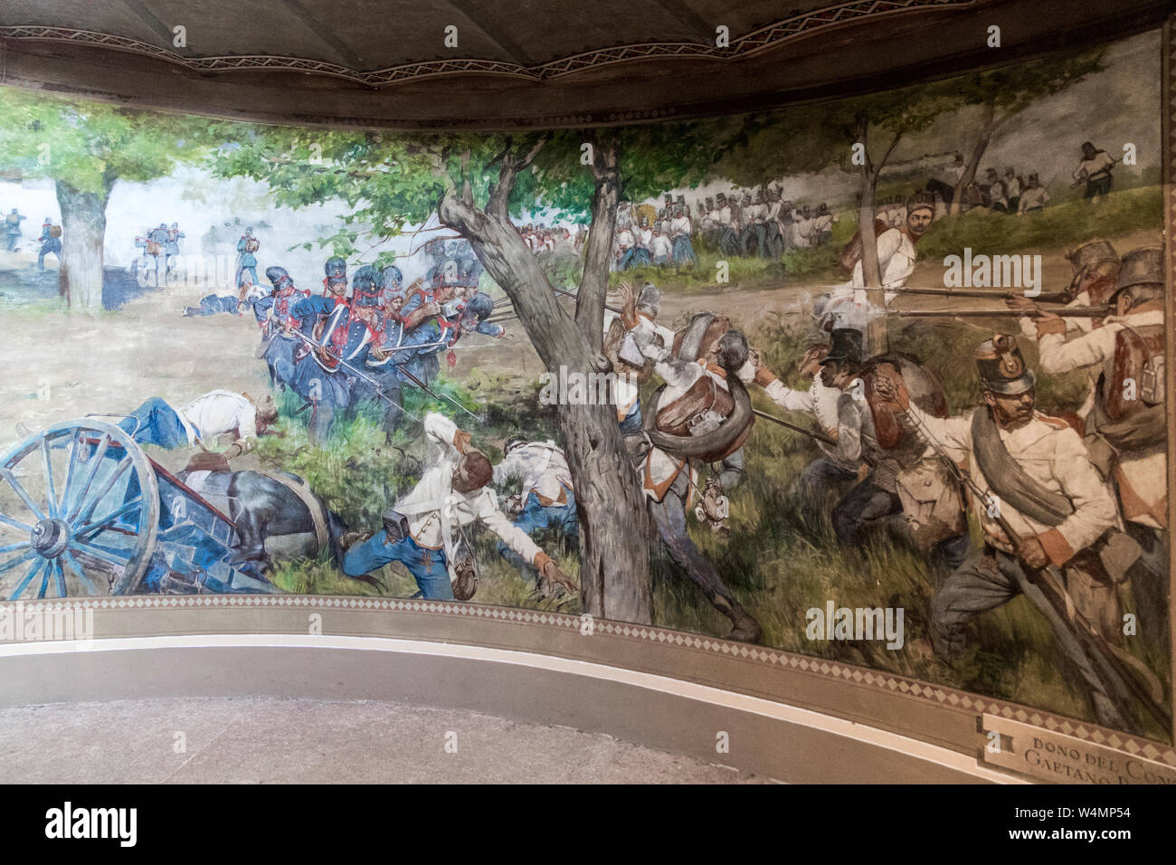 San Martino della Battaglia, Italy. Inside the monumental tower ...