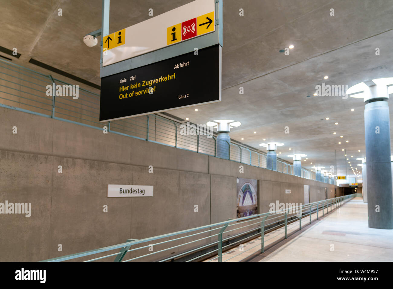Berlin, Germany - july 07, 2019: platform 2 at subway station ...