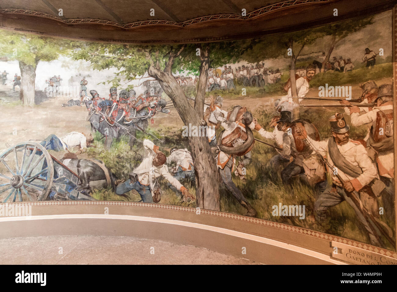 San Martino della Battaglia, Italy. Inside the monumental tower ...