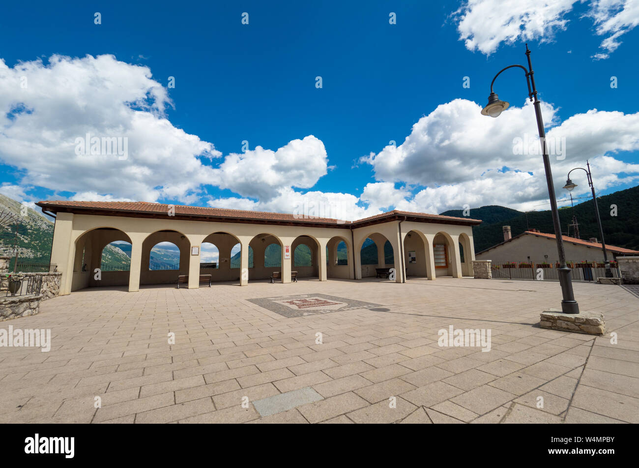 Opi, Italy - The little and suggestive stone town on the hill, in the ...