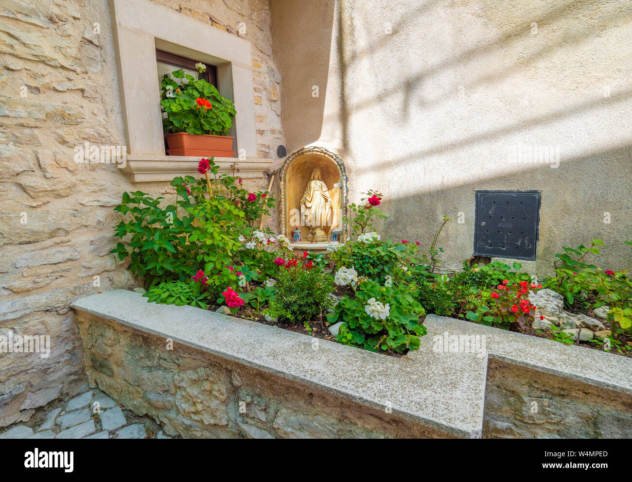 Opi, Italy - The little and suggestive stone town on the hill, in the ...