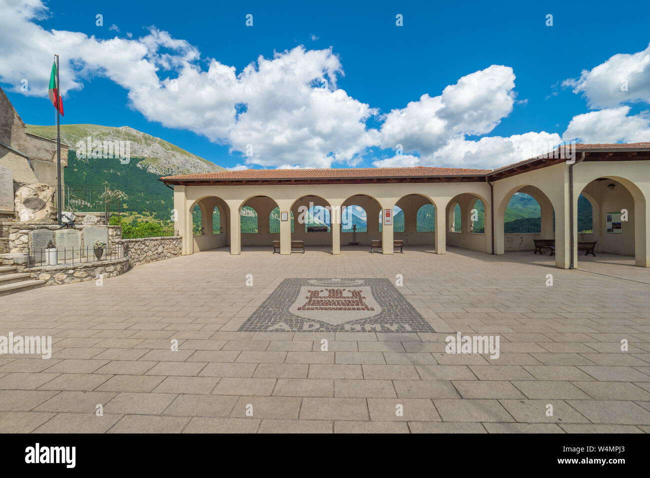 Opi, Italy - The little and suggestive stone town on the hill, in the ...