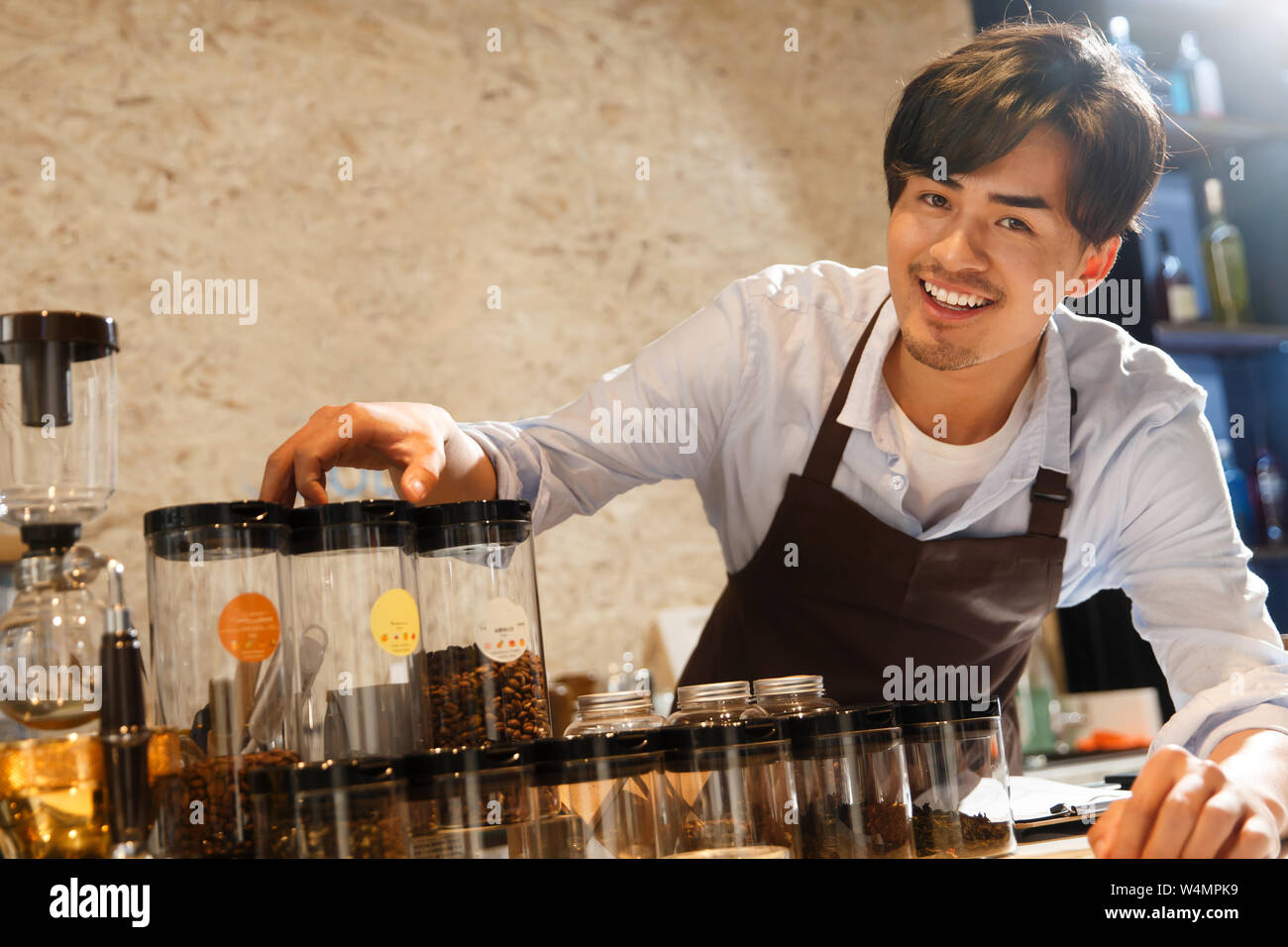 Coffee shop attendant Stock Photo - Alamy