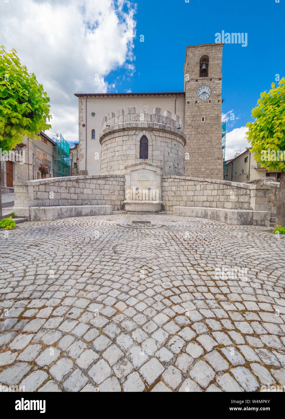 Opi, Italy - The little and suggestive stone town on the hill, in the ...