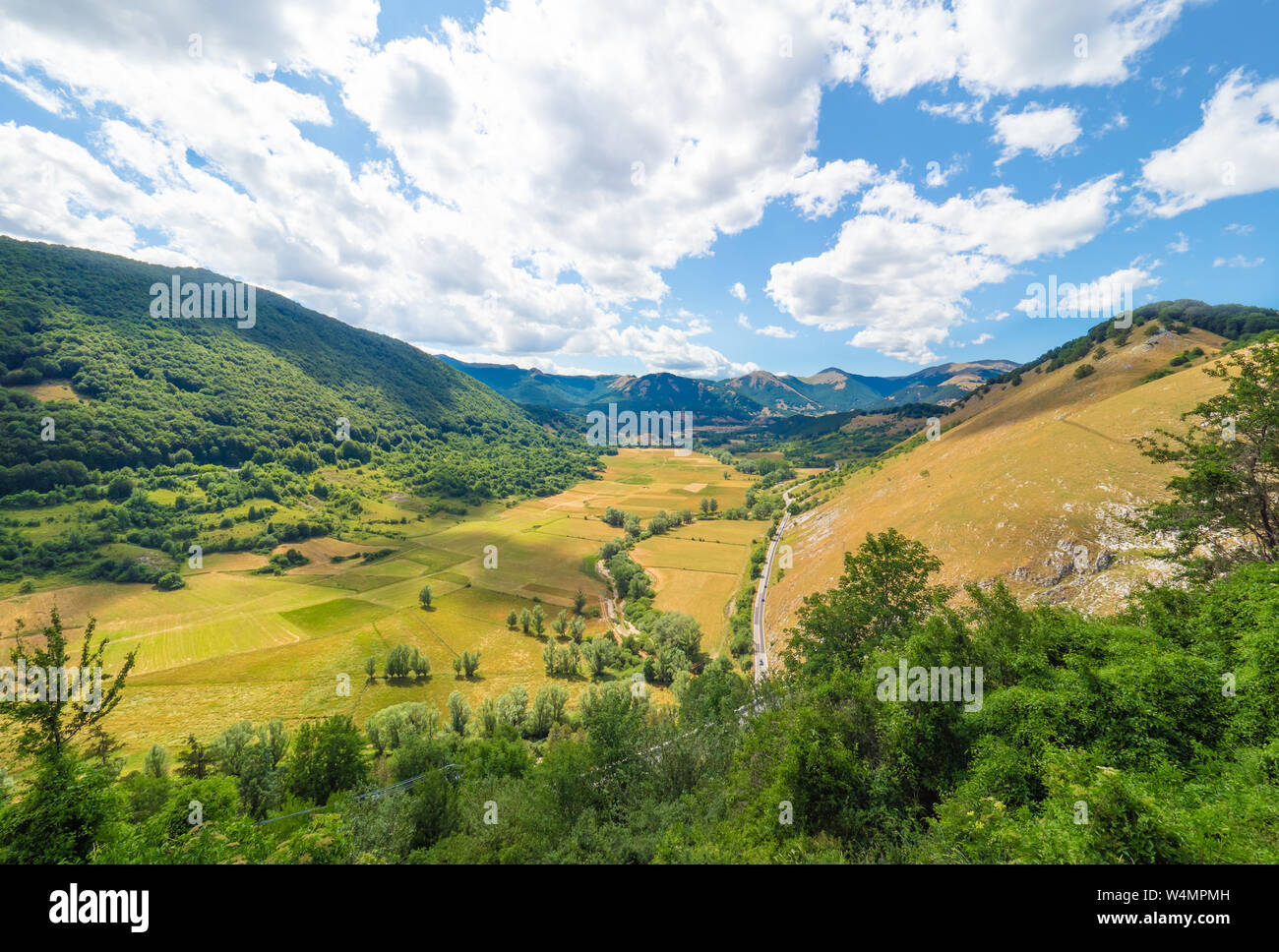 Opi, Italy - The little and suggestive stone town on the hill, in the ...