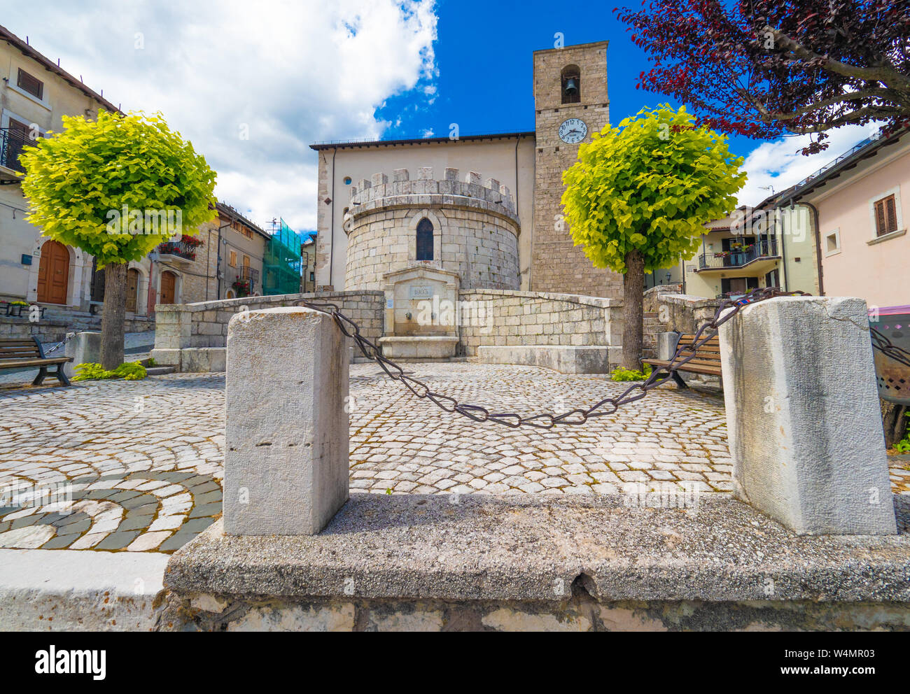 Opi, Italy - The little and suggestive stone town on the hill, in the ...