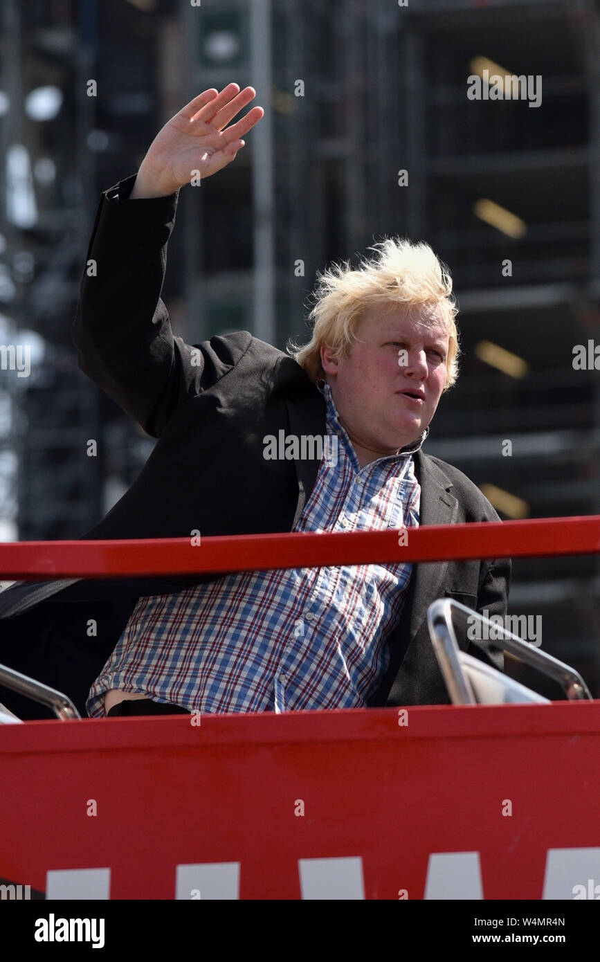 Houses of Parliament, London, UK. 24th July, 2019. "We are Watching You ...