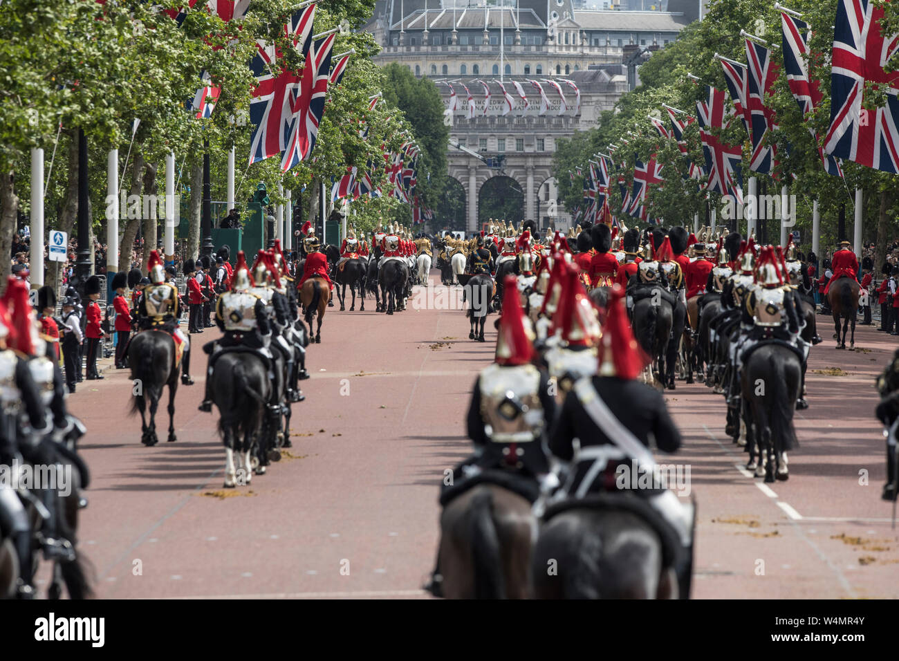 Trooping the Colour, The Queen's Birthday Parade celebrations outside ...
