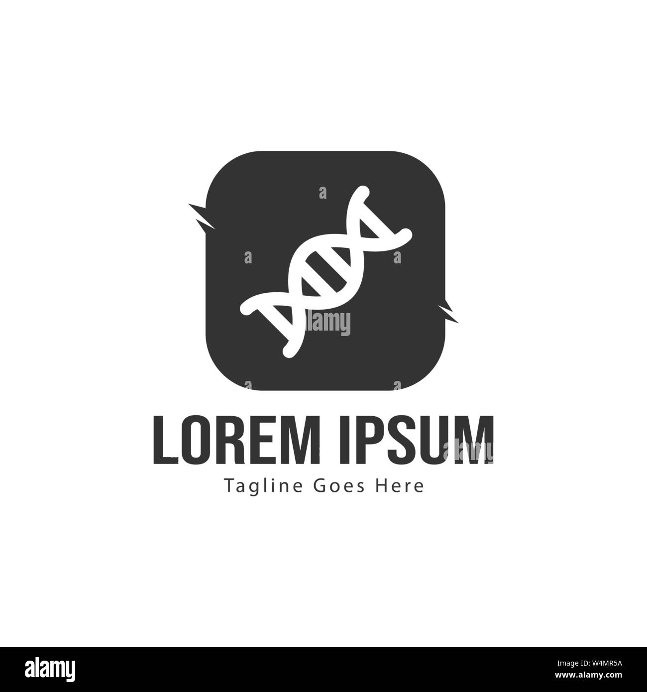 Dna minimalist logo Black and White Stock Photos & Images - Alamy