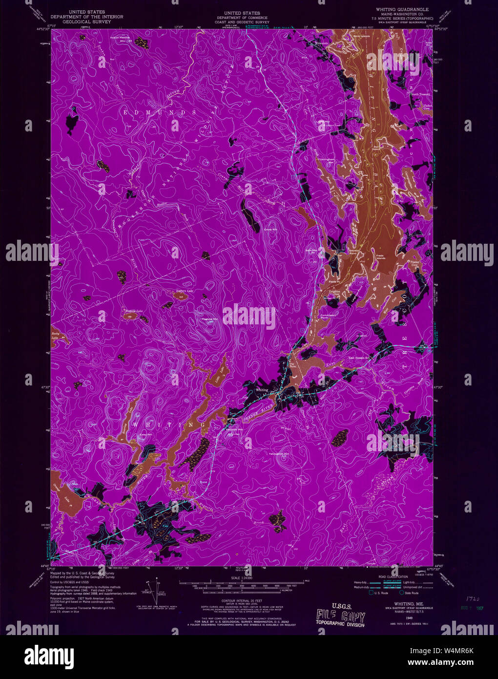 Map of whiting hi-res stock photography and images - Alamy