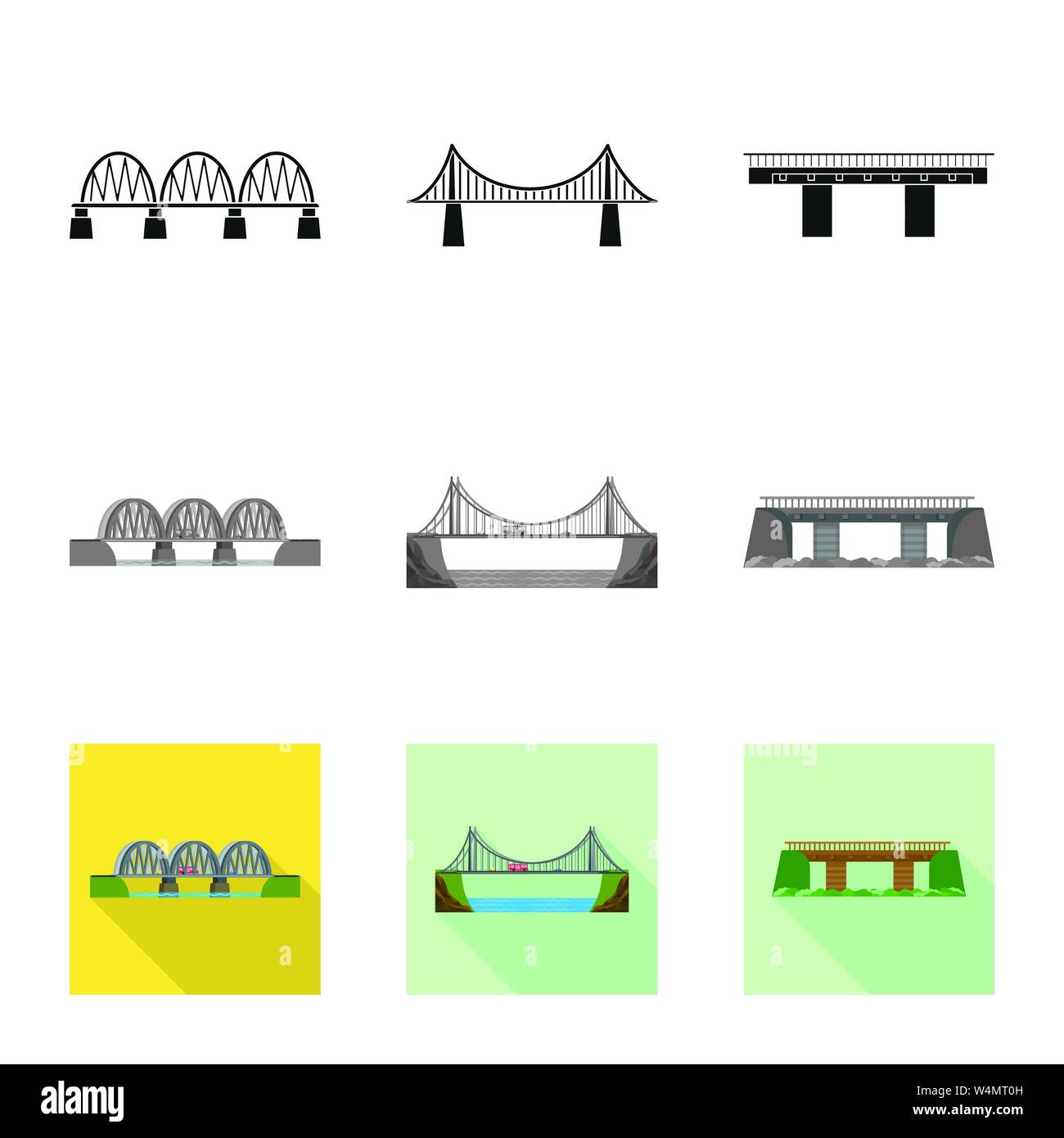 Vector illustration of connection and design icon. Set of connection ...