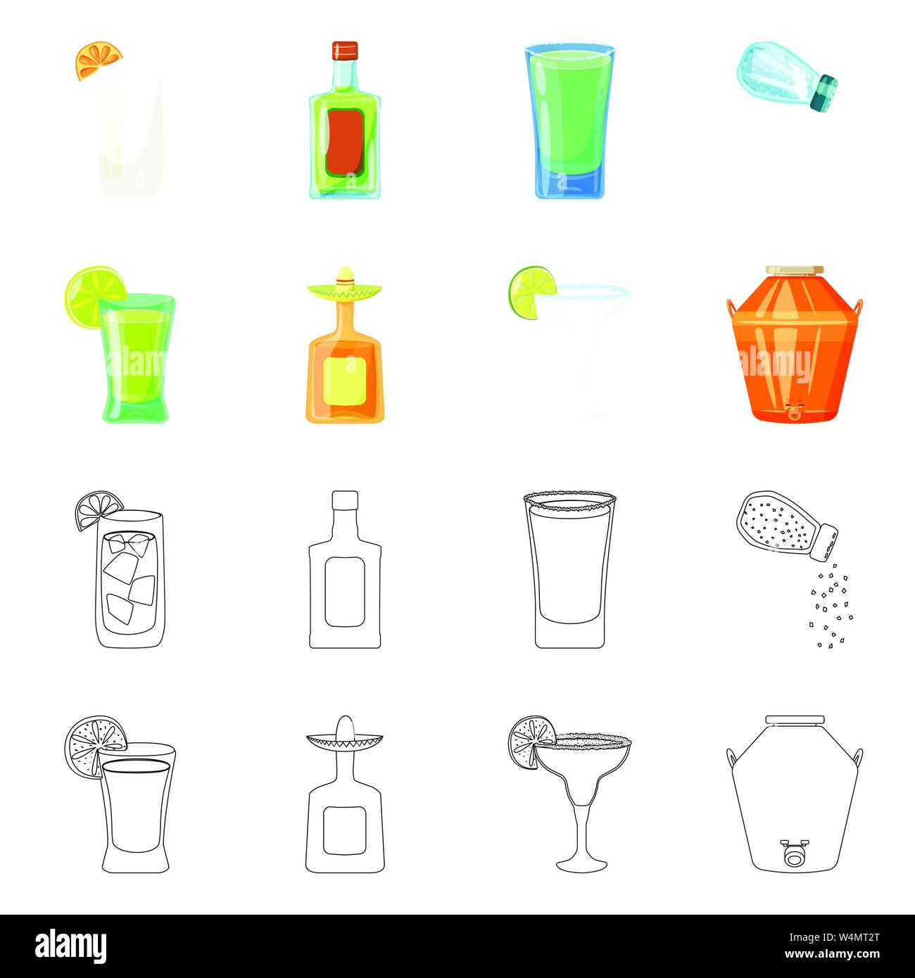 Vector design of cafe and Latin logo. Collection of cafe and national ...