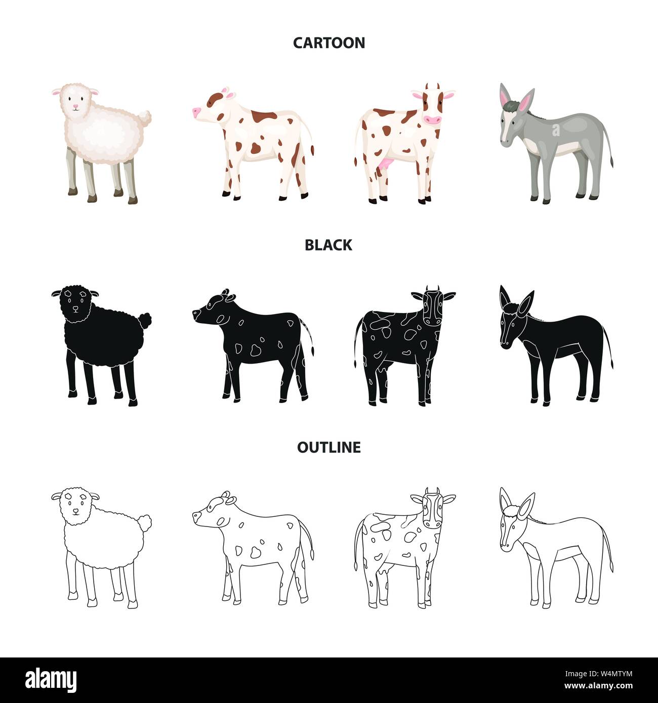 Vector design of breeding and kitchen symbol. Collection of breeding ...