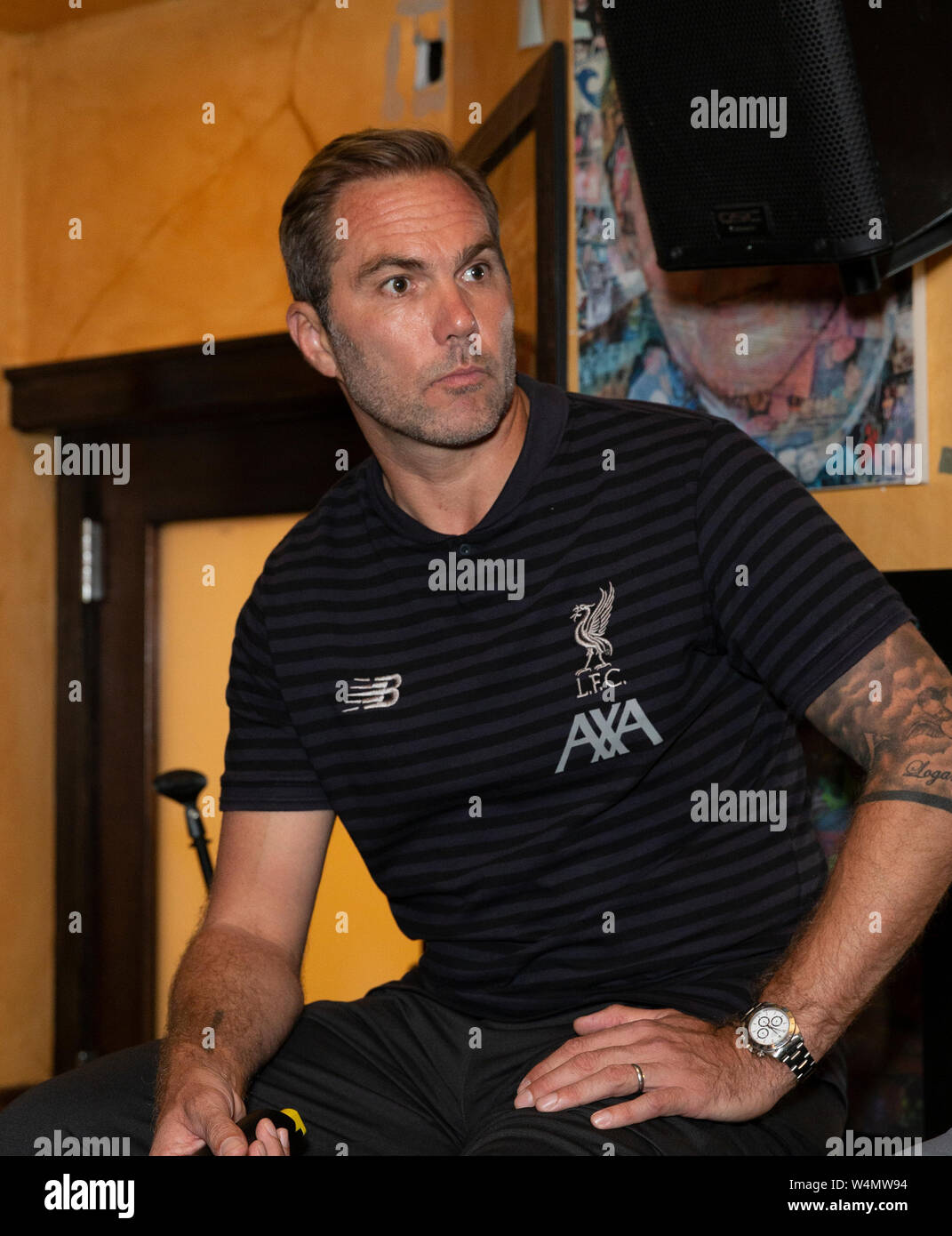 Liverpool legend Jason McAteer attends Liverpool FC Fan Event at ...