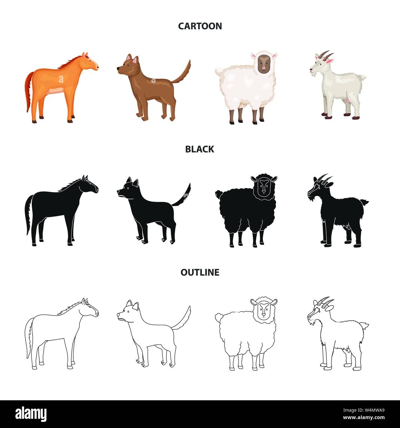 Isolated object of breeding and kitchen symbol. Collection of breeding ...