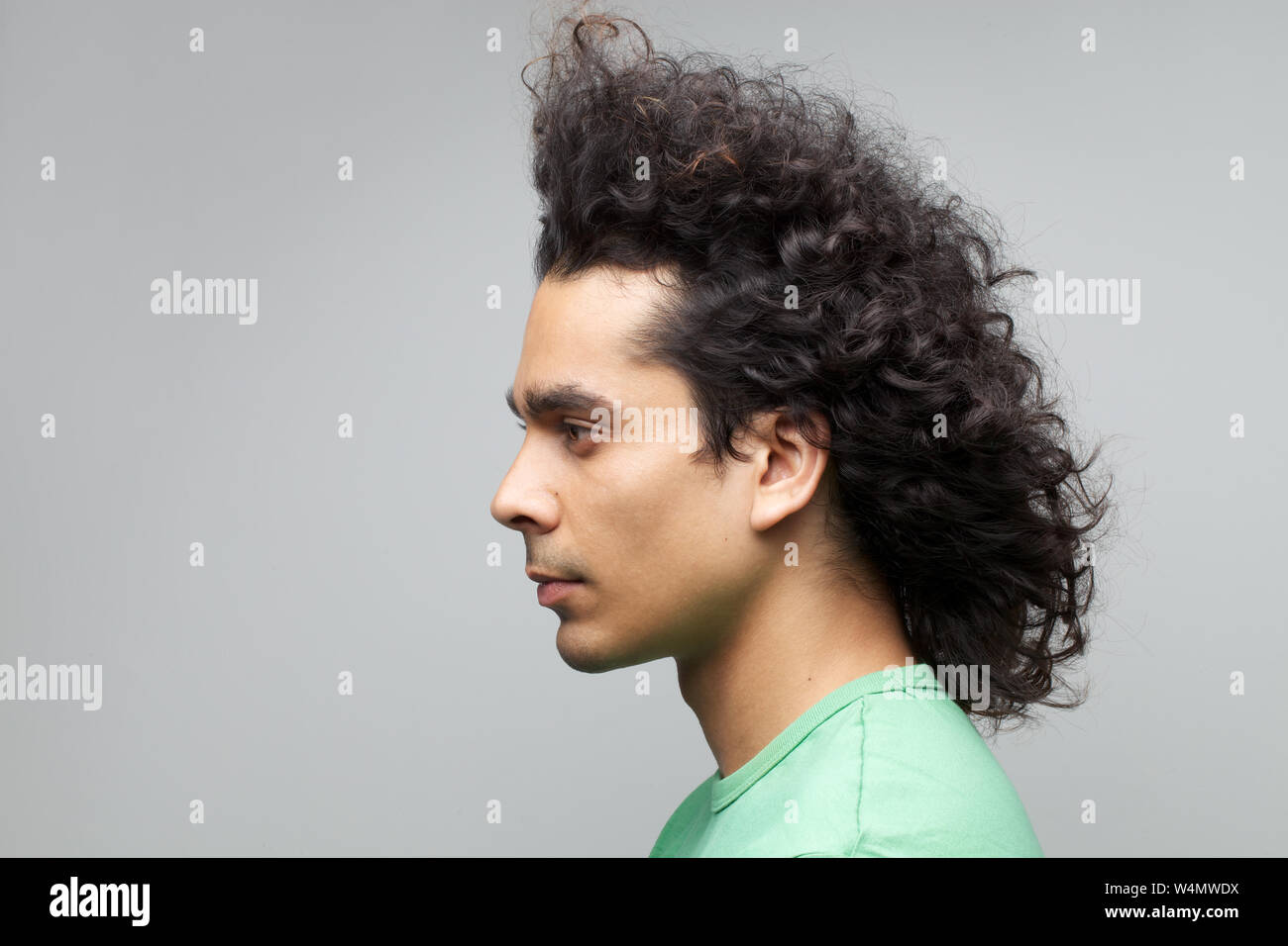 Side profile of a man thinking Stock Photo - Alamy