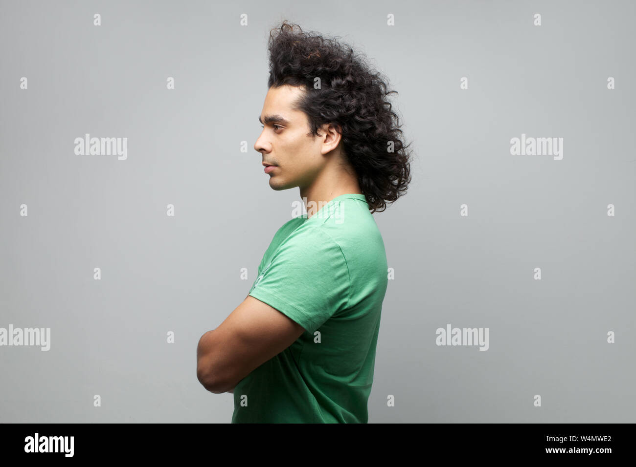 Side profile of a man thinking Stock Photo - Alamy