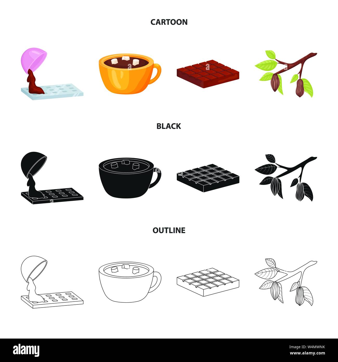 Vector illustration of food and yummy logo. Collection of food and ...