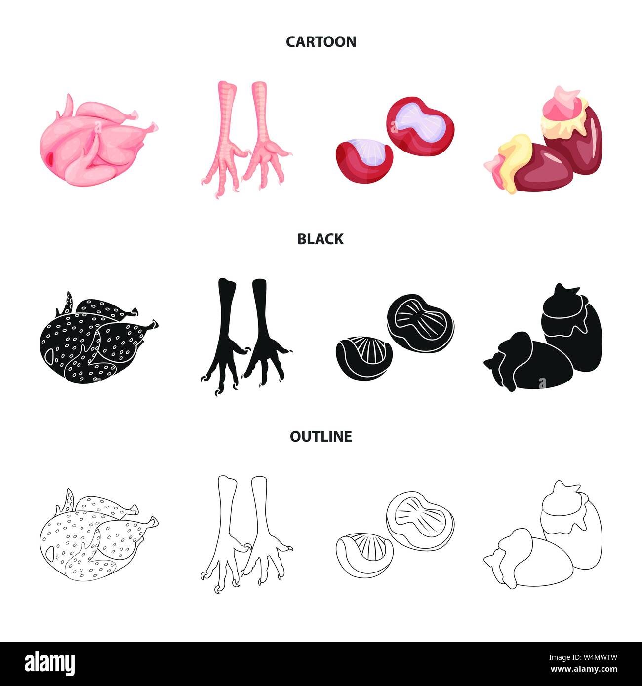 Chicken fresh heart shop Stock Vector Images - Alamy