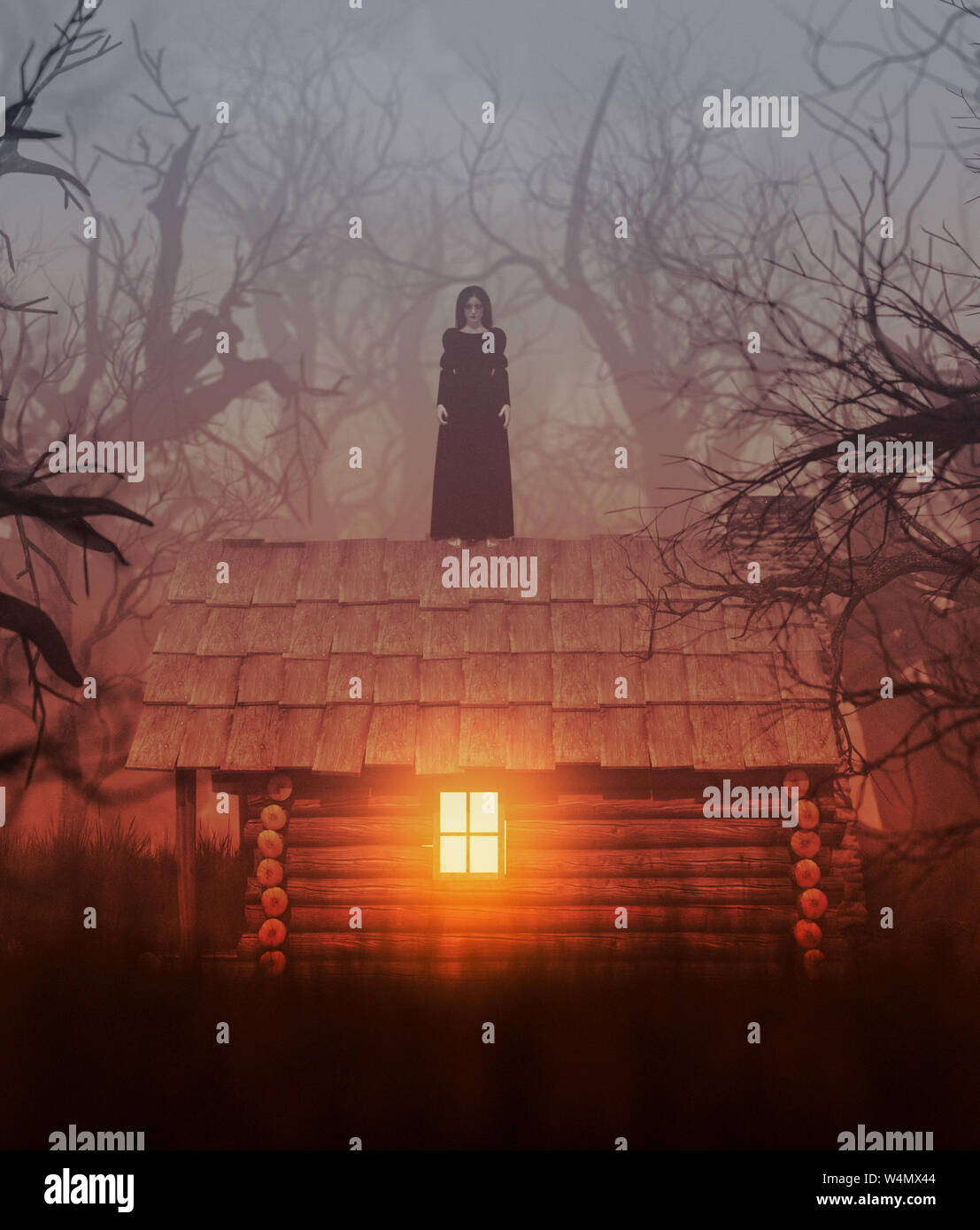 Spooky cabin the the forest hi-res stock photography and images - Alamy