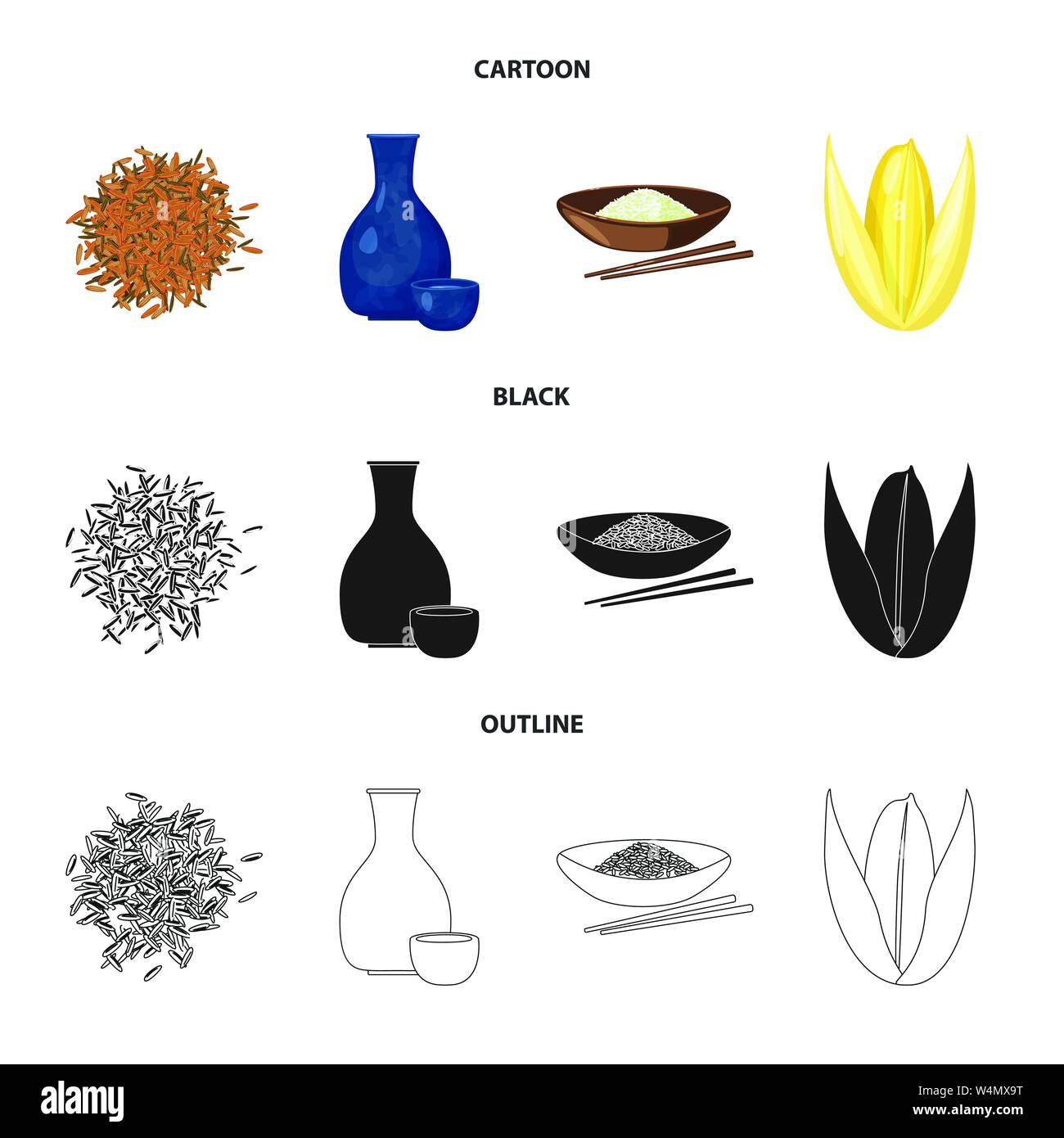 Isolated object of crop and ecological logo. Set of crop and cooking ...