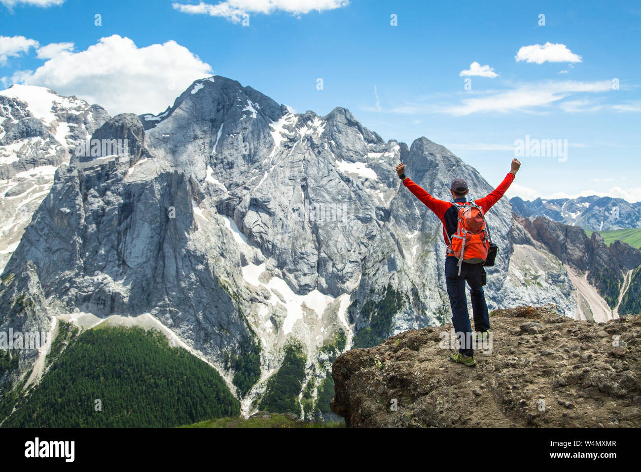 Man climbing dolomites mountains hi-res stock photography and images ...