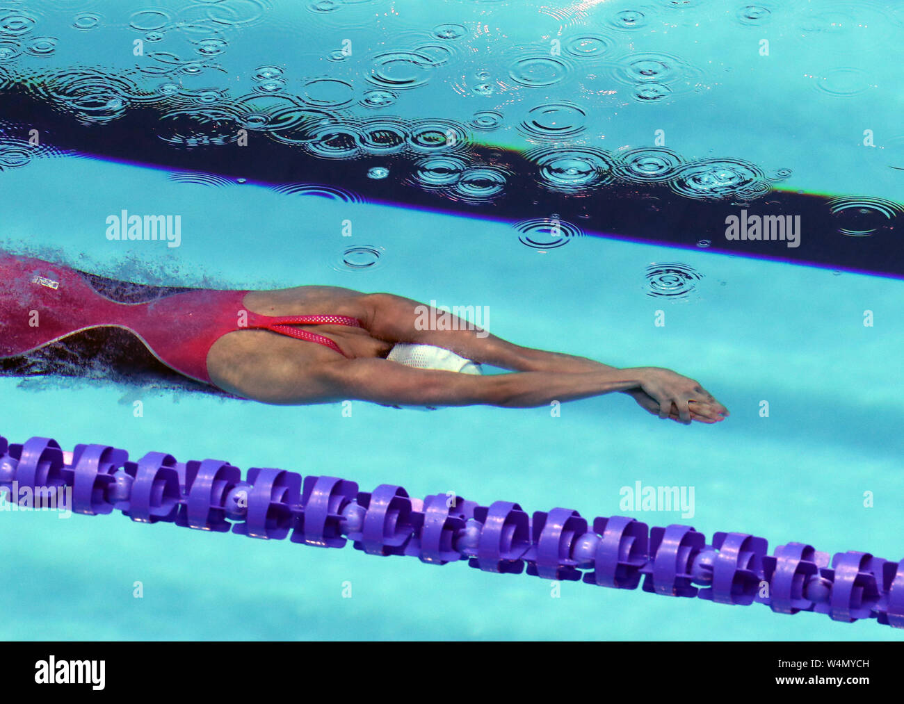 Gwangju, South Korea. 24th July, 2019. Zhu Jiaming of China competes ...