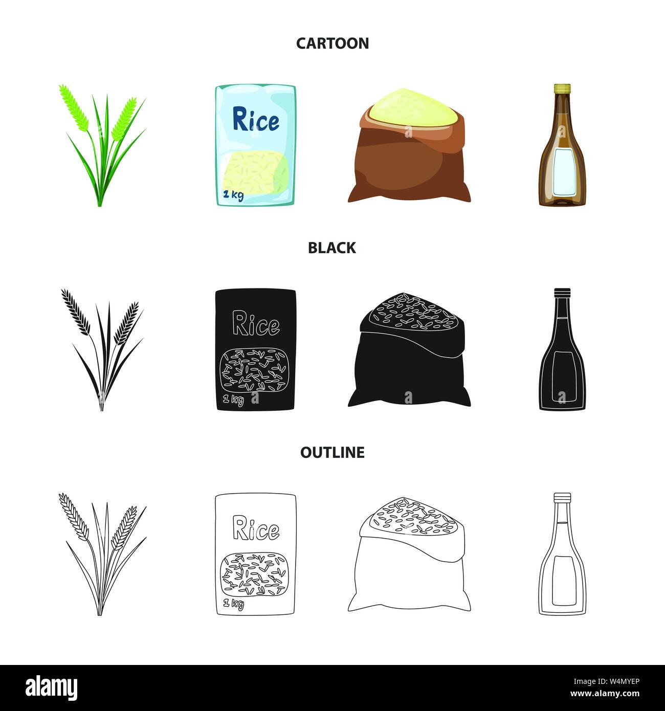 Vector illustration of crop and ecological icon. Collection of crop and ...