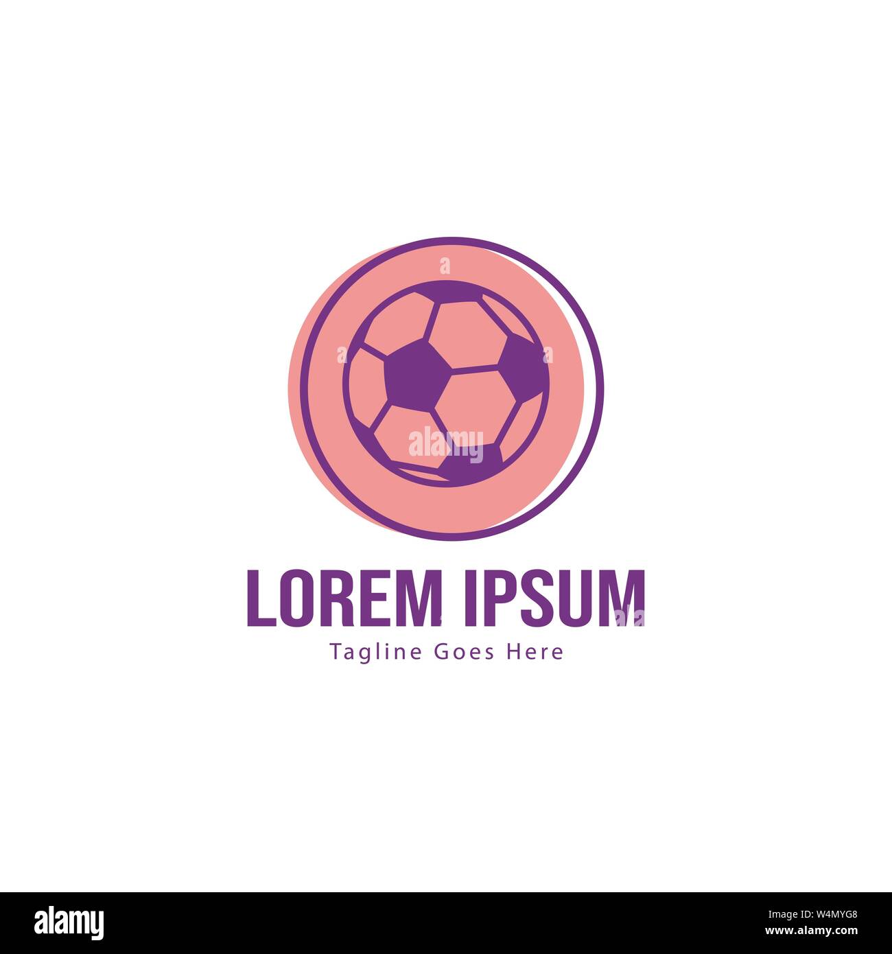 Football logo template design. Football logo with modern frame isolated ...
