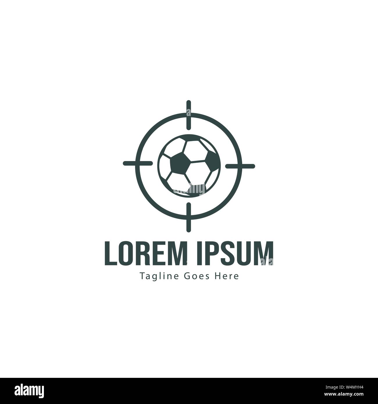 Football logo template design. Football logo with modern frame isolated ...