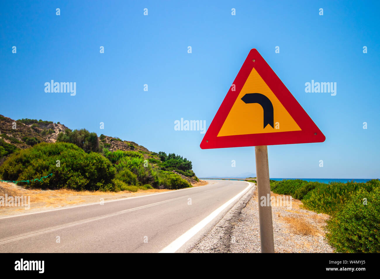 Greece road route highway sign travel hi-res stock photography and ...