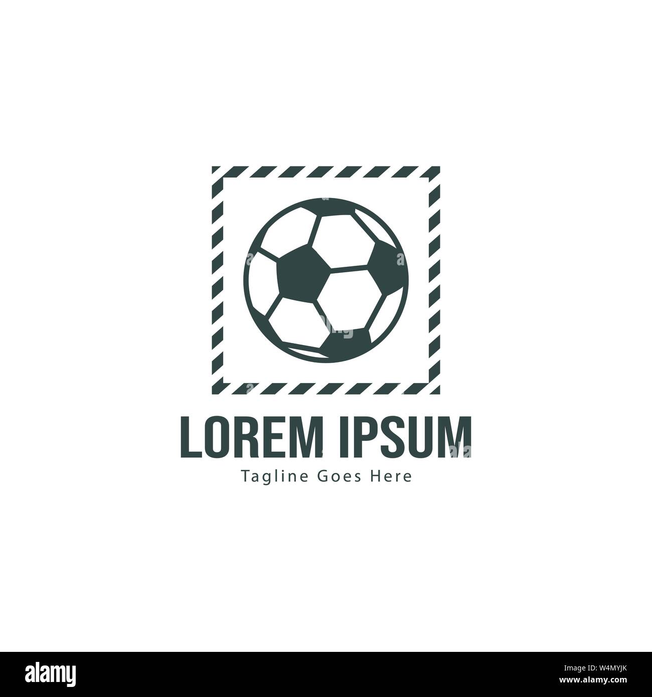 Football logo template design. Football logo with modern frame isolated ...
