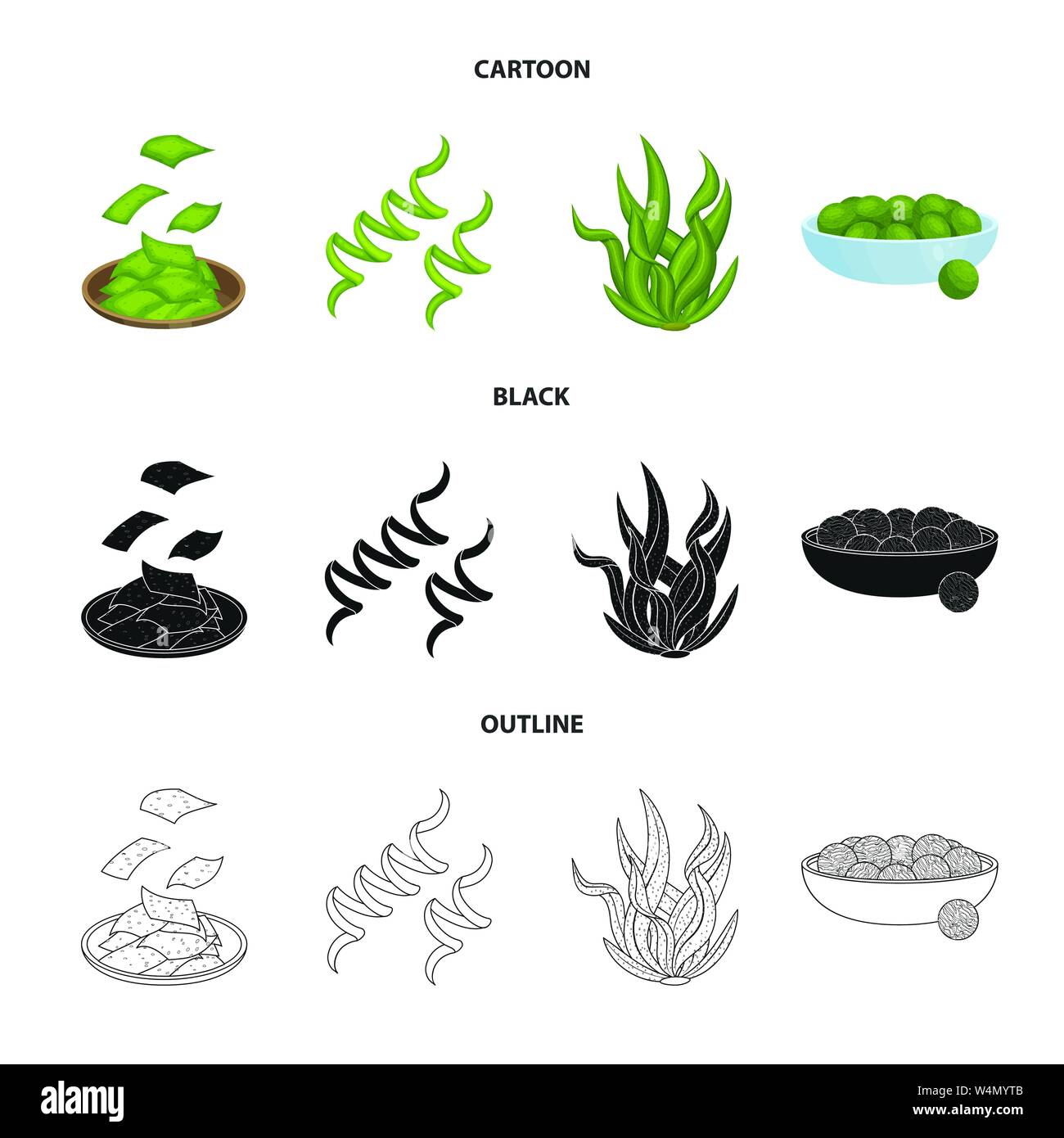 Vector design of protein and sea sign. Collection of protein and ...