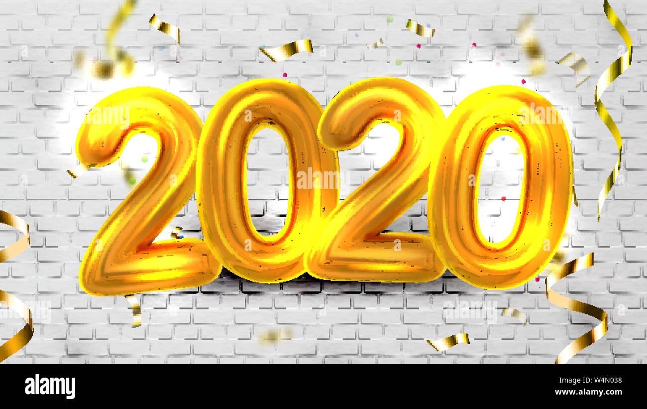 2020 Helium Balloons Congratulation Banner Vector Stock Vector Image ...