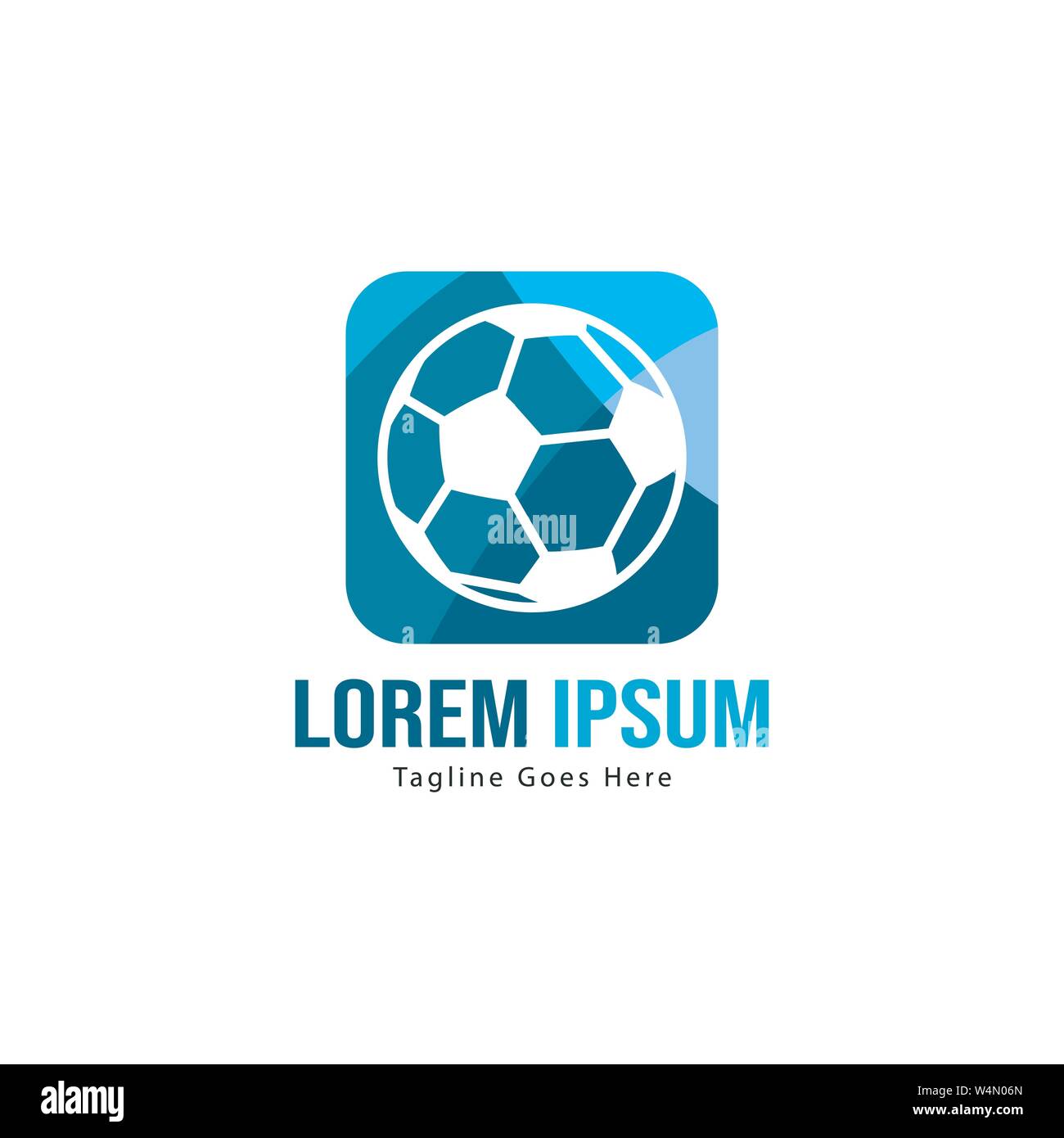 Football logo template design. Football logo with modern frame isolated ...