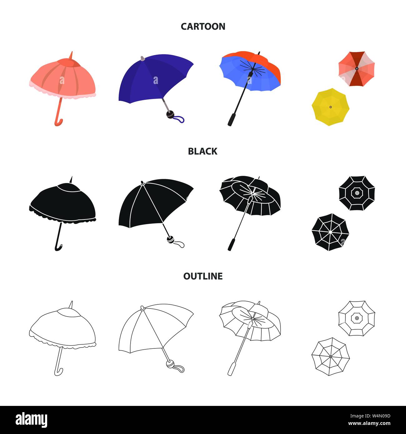 Vector design of protection and closed symbol. Set of protection and ...