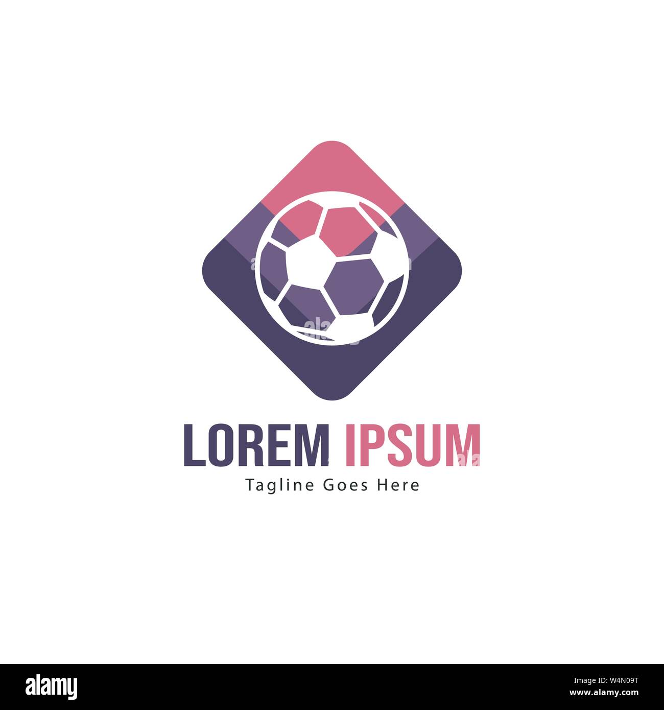 Football logo template design. Football logo with modern frame isolated ...