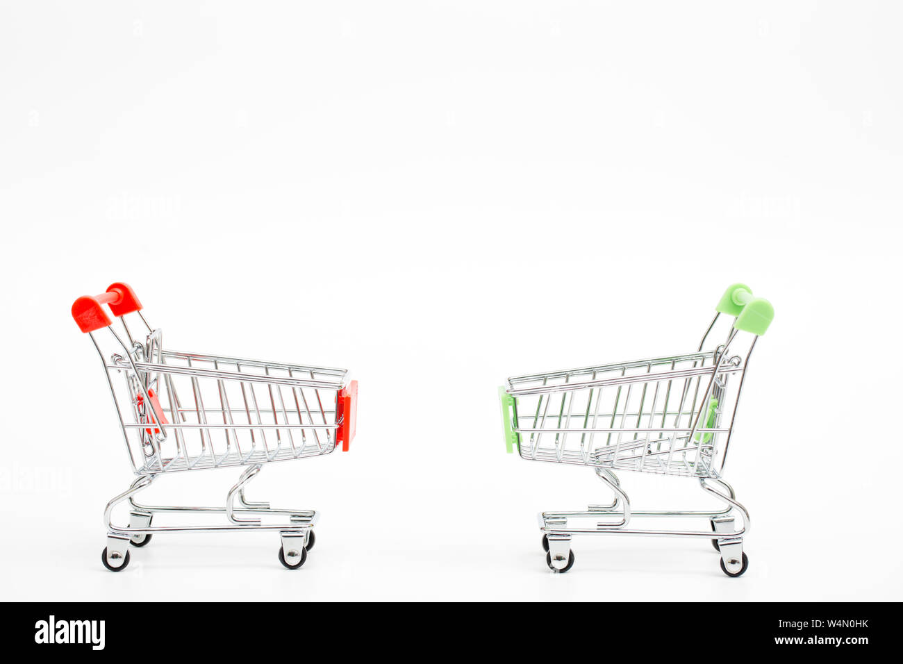 mini cart on white background Stock Photo - Alamy