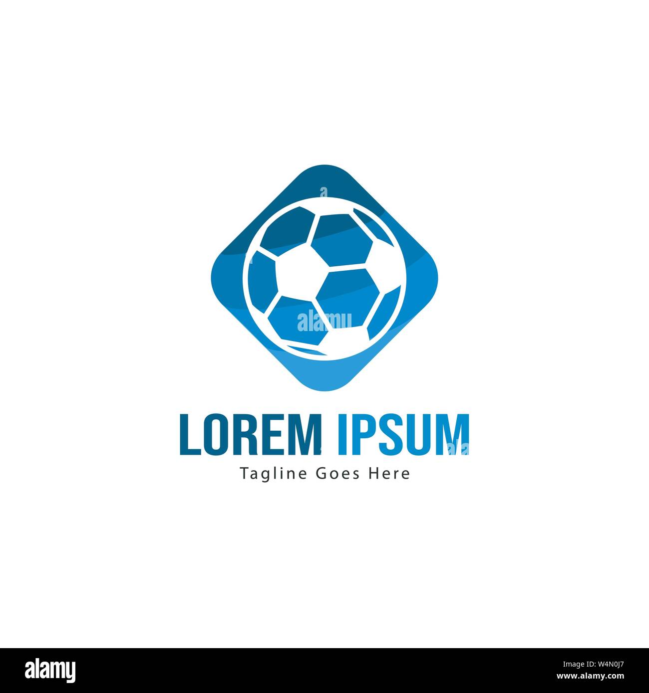 Football logo template design. Football logo with modern frame isolated ...