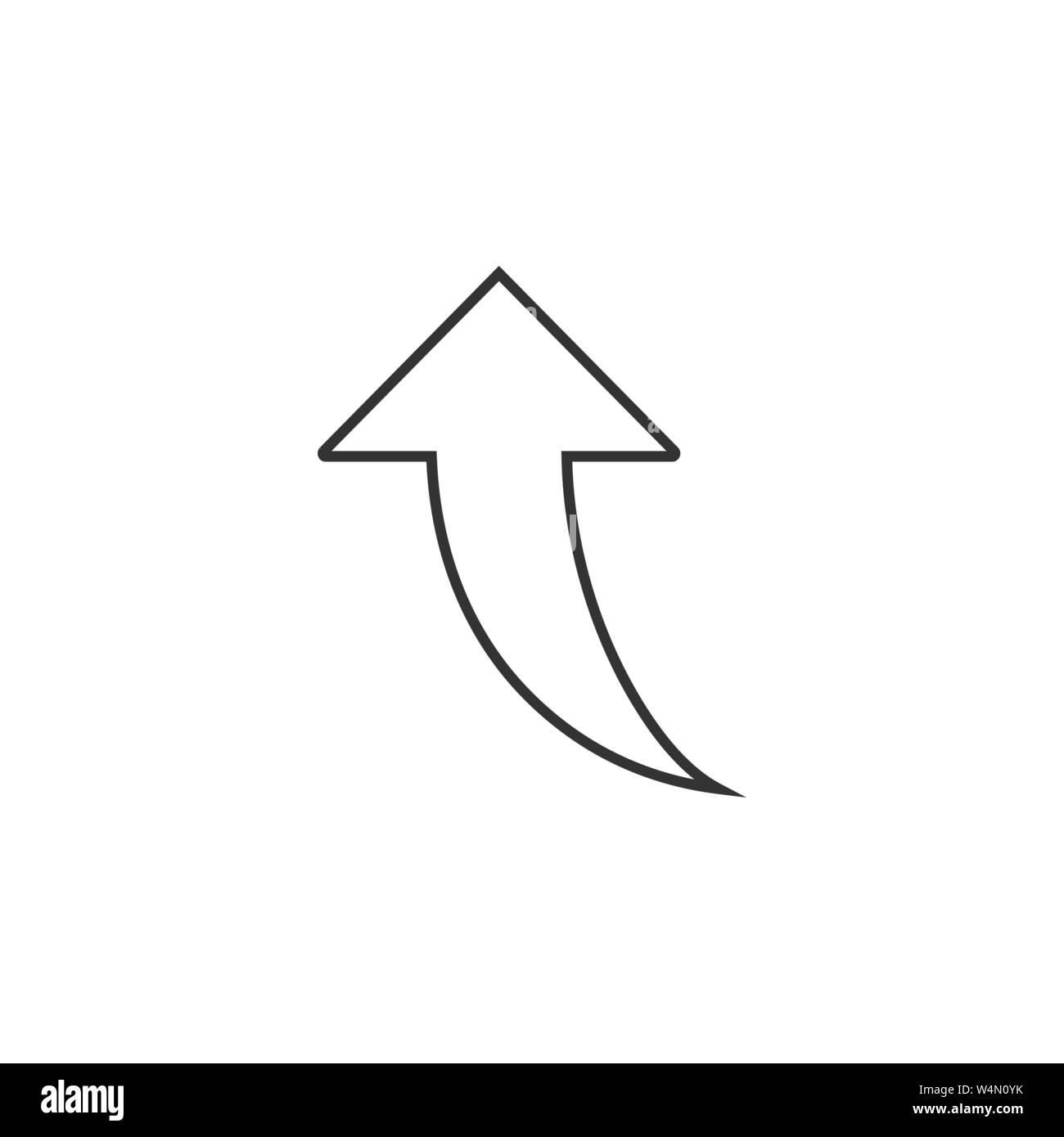 Curved arrow icon vector vectors hi-res stock photography and images ...