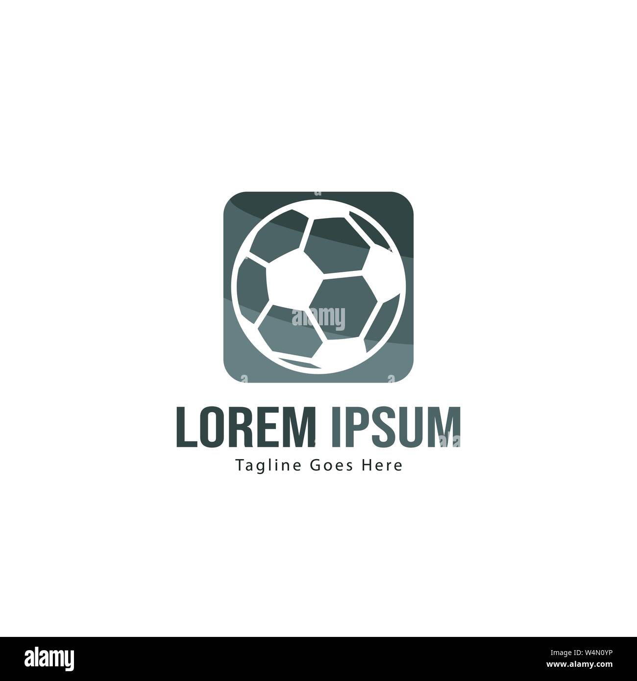 Football logo template design. Football logo with modern frame isolated ...