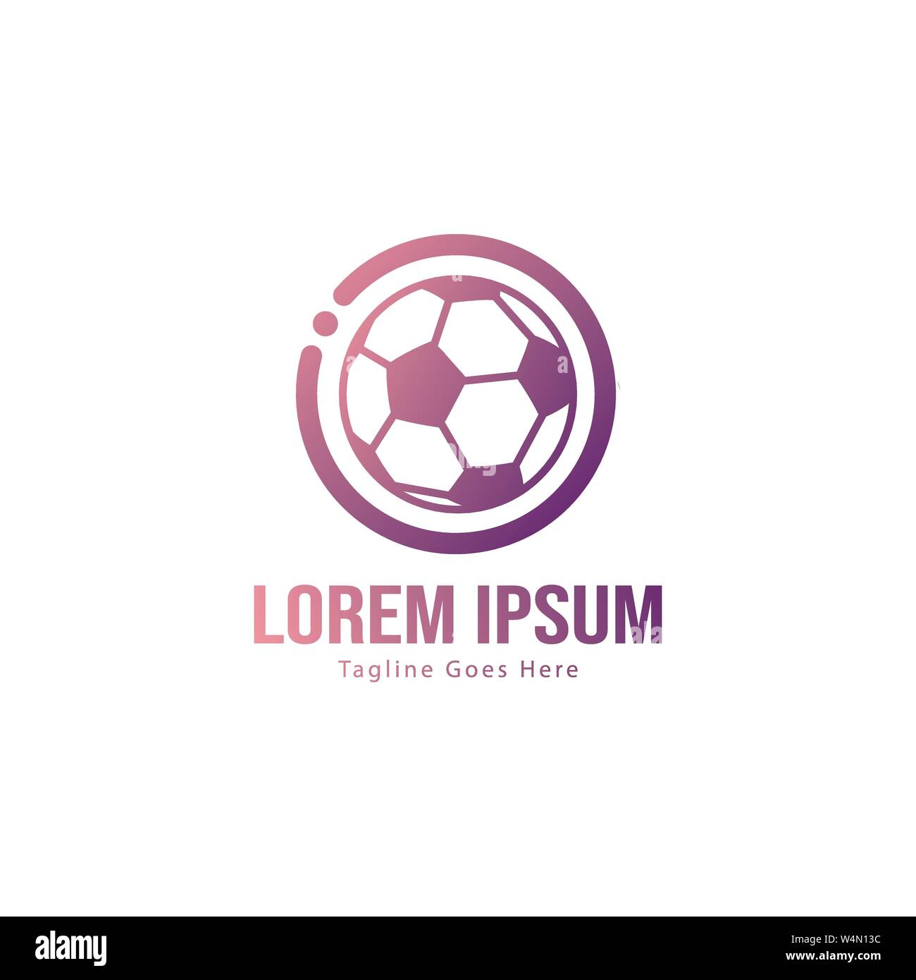 Football logo template design. Football logo with modern frame isolated ...