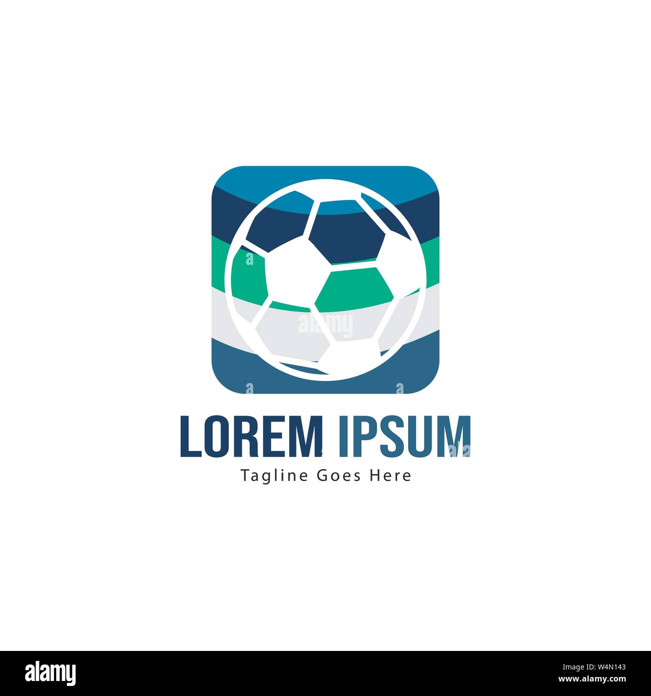 Football logo template design. Football logo with modern frame isolated ...