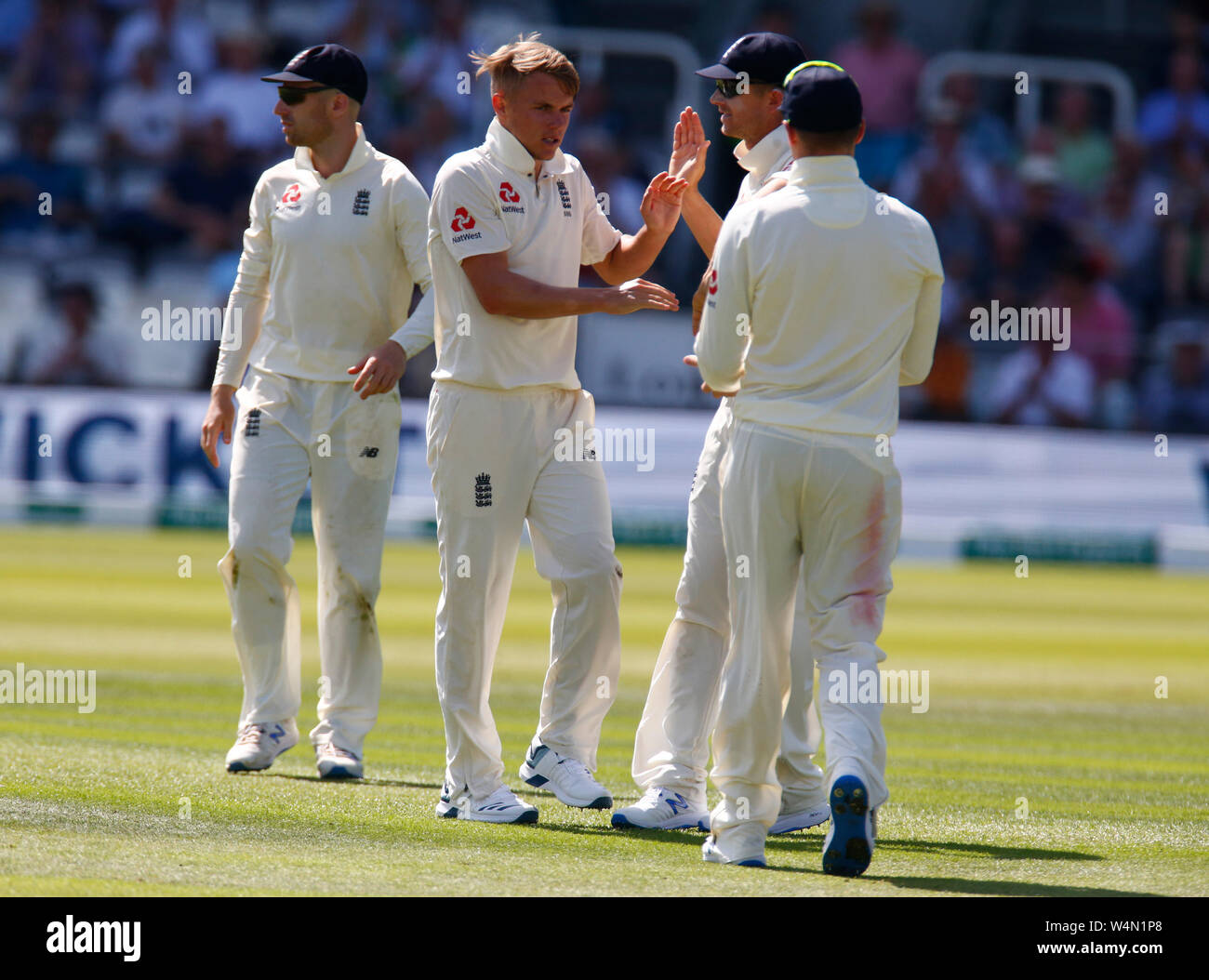 London, UK. 24th July, 2019. LONDON, ENGLAND. JULY 24: Sam Curran of ...