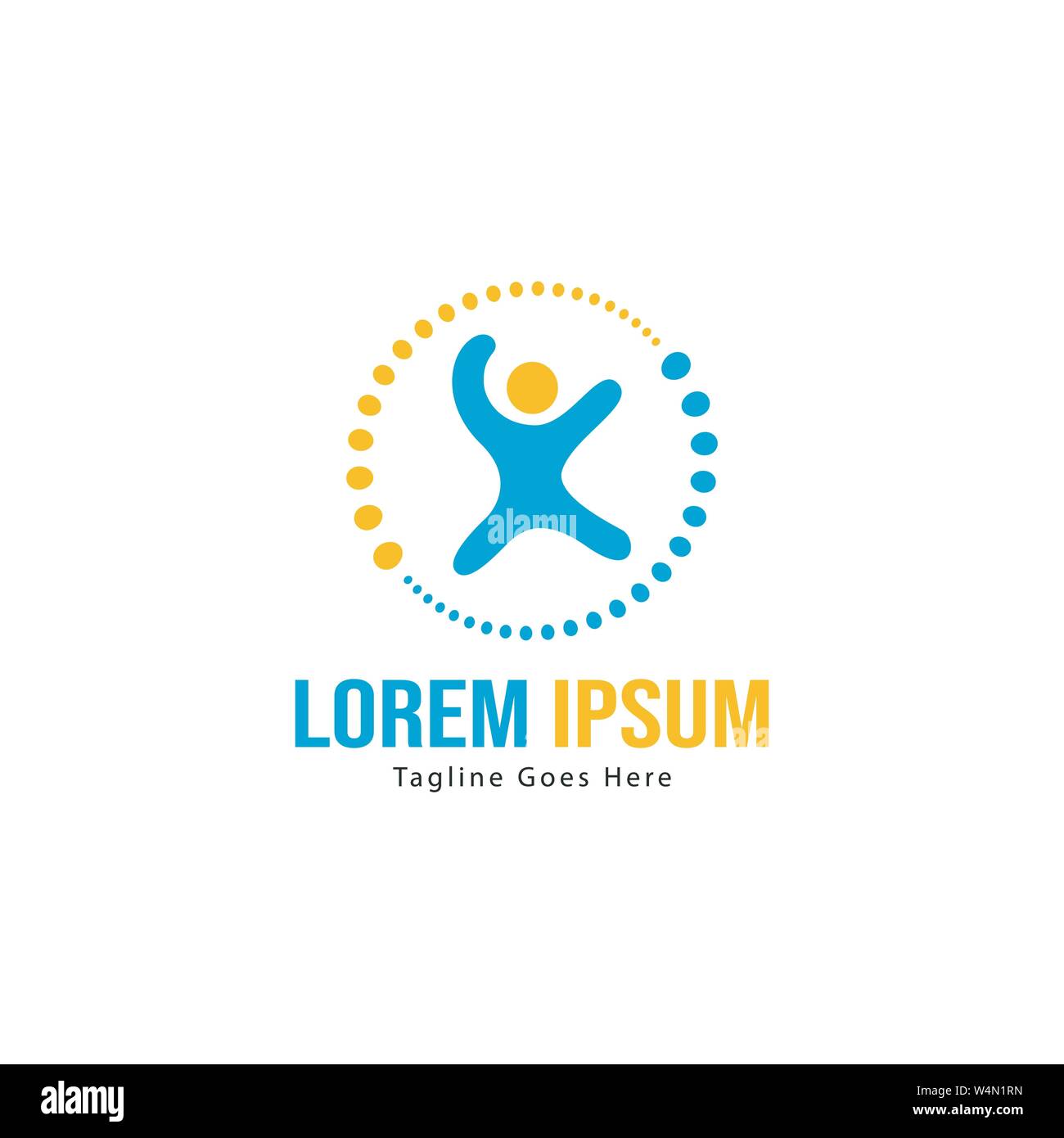 Kids logo template design. Kids logo with modern frame isolated on ...