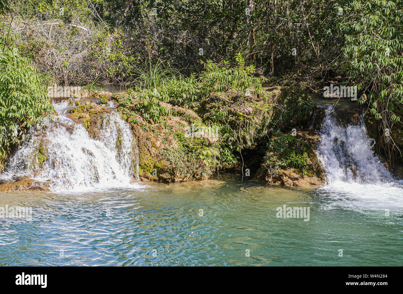 Small cascades of a river of Bonito MS, Brazil Stock Photo - Alamy