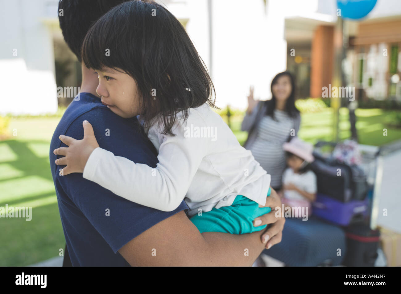 Sad child waiting father hi-res stock photography and images - Alamy