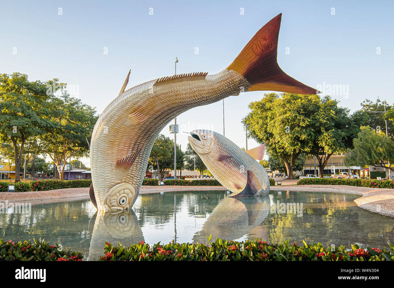 Bonito - MS, Brazil - June 24, 2019: Monument in the middle of Liberty ...