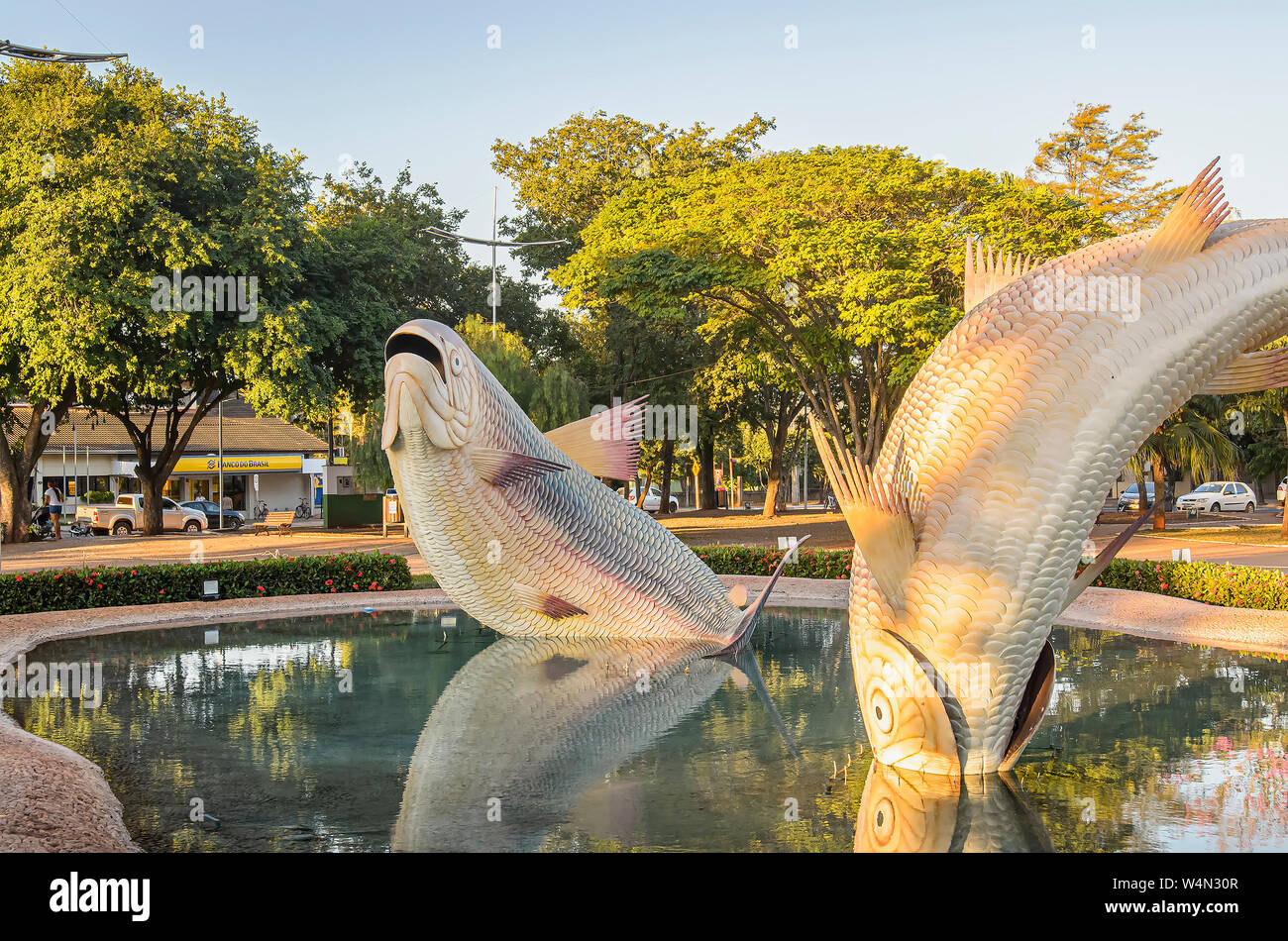 Bonito - MS, Brazil - June 24, 2019: Monument in the middle of Liberty ...
