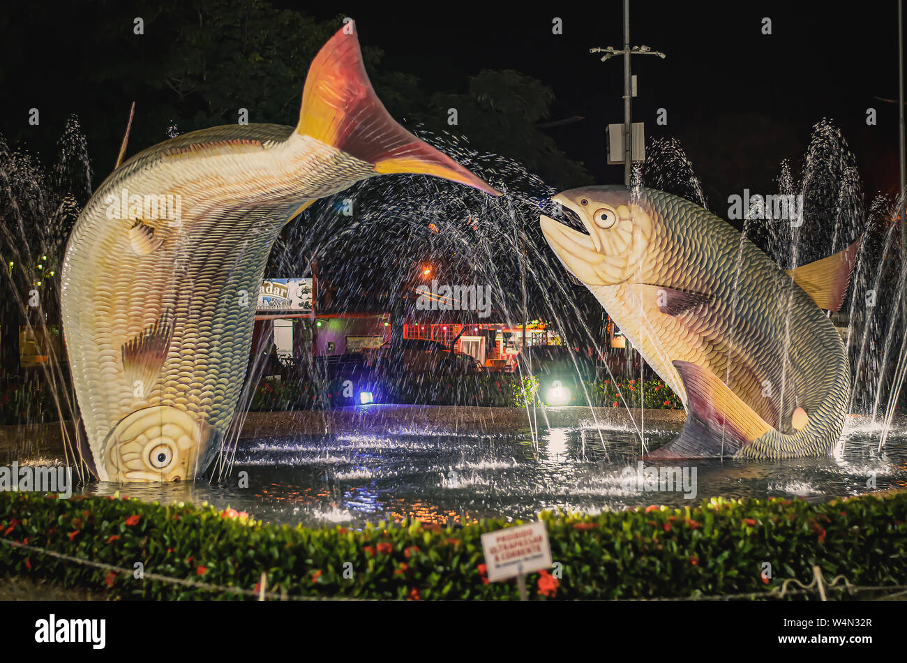 Bonito - MS, Brazil - June 24, 2019: Monument in the middle of Liberty ...